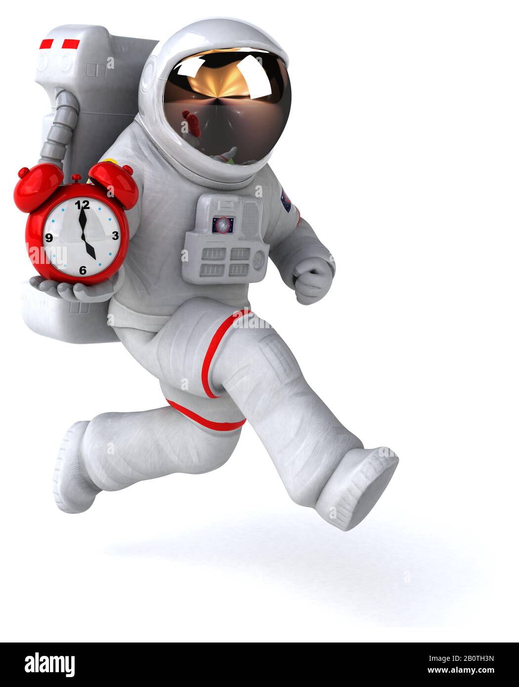Fun astronaut - 3D Illustration Stock Photo - Alamy
