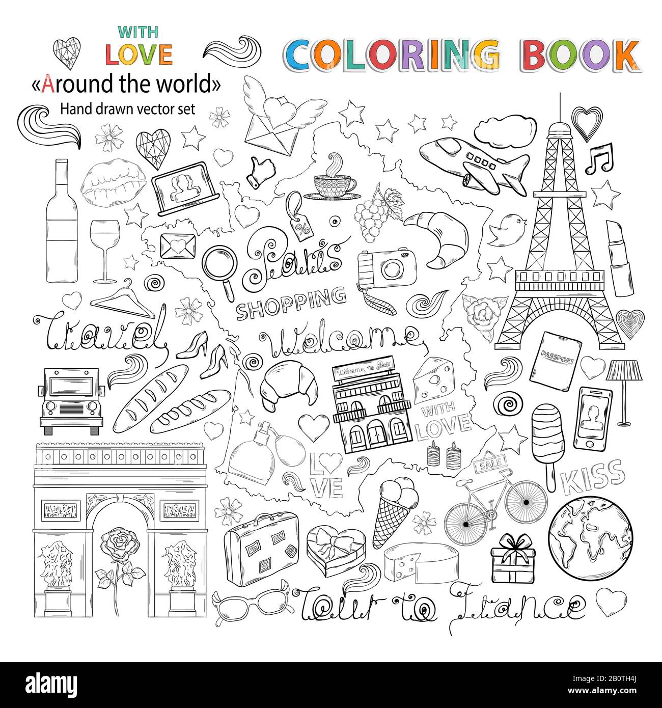 Cafe culture france Stock Vector Images - Alamy