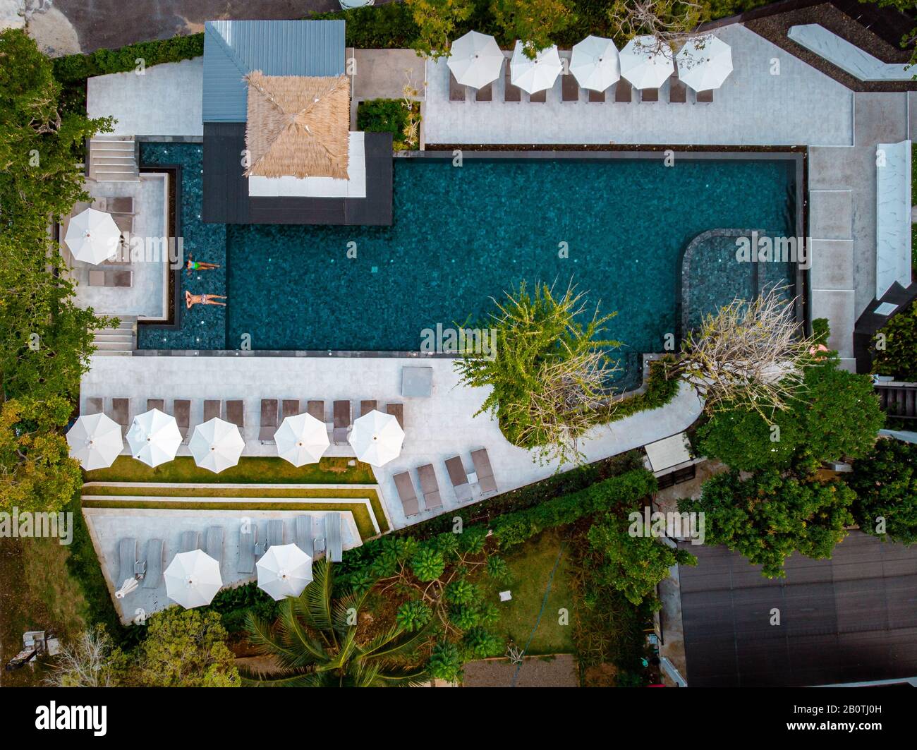 Woman Swimming Pool Aerial View High Resolution Stock Photography and ...