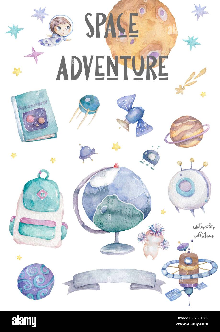 Set of science logo. Cartoon illustration. Education theme. Icon ...