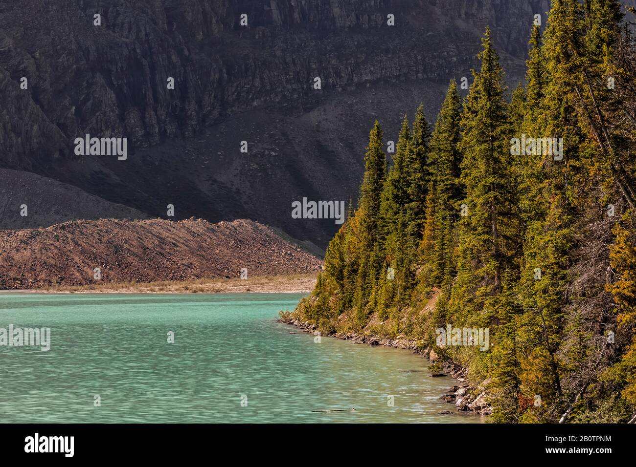 Berg Lake below Mt. Robson in Mount Robson Provincial Park, British ...