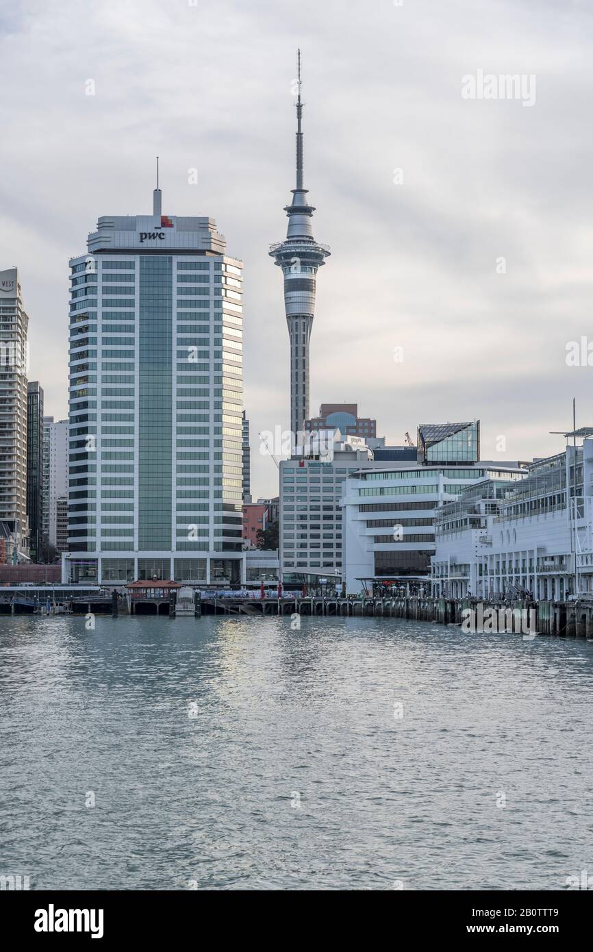 AUCKLAND, NEW ZEALAND - November 05 2019: cityscape with tall buildings ...