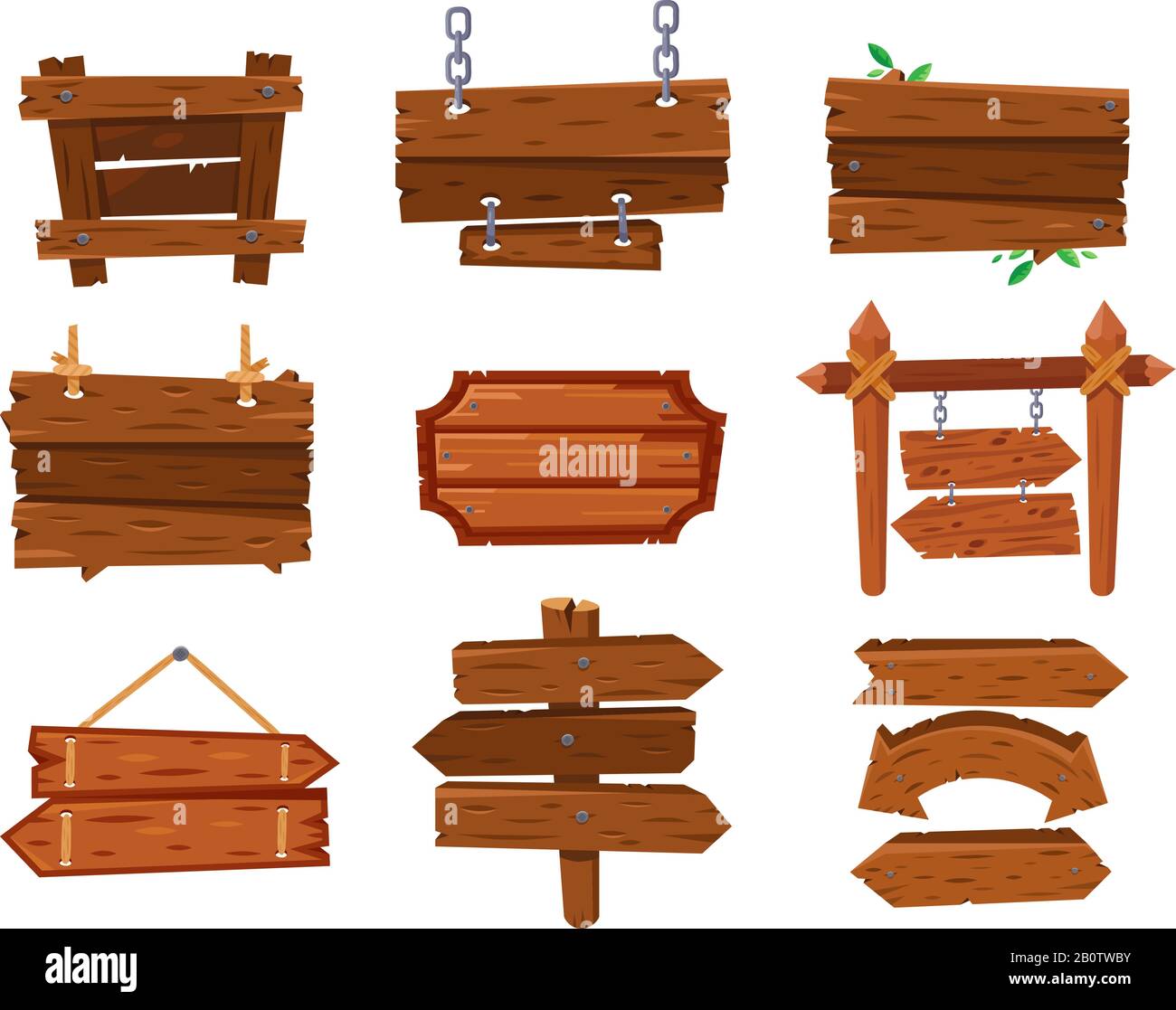 Empty vintage cartoon wood sign board or west clean signboard. Old ...