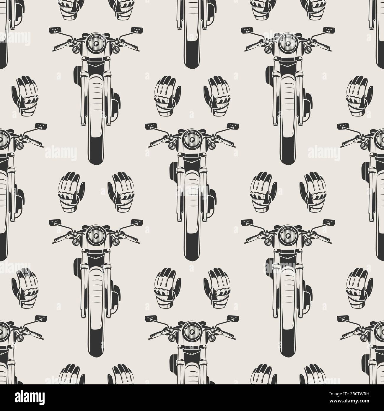 Motorcycles and moto gloves seamless pattern background bike. Vector ...