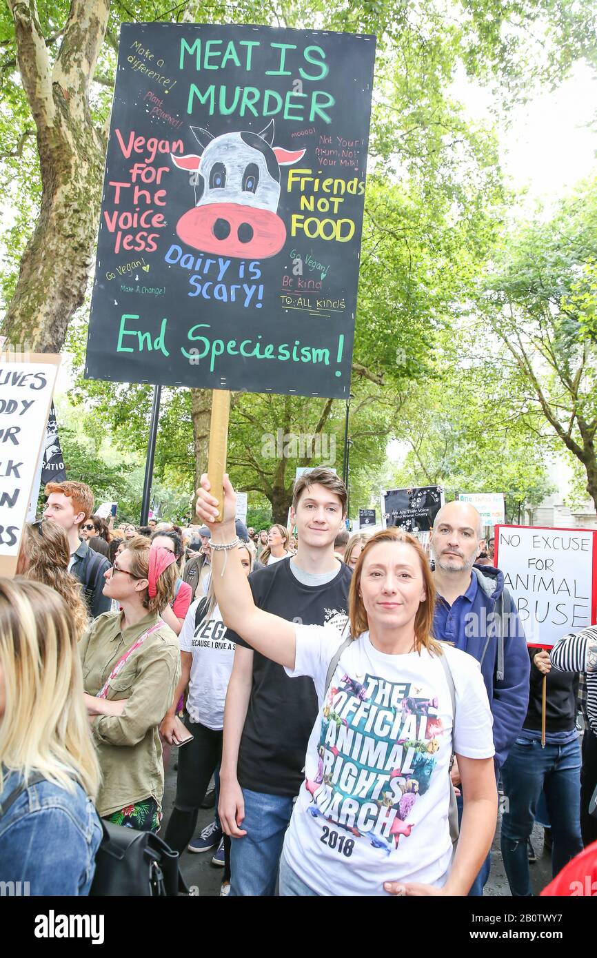 Animal Rights Protest - London 18th August 208 Stock Photo - Alamy