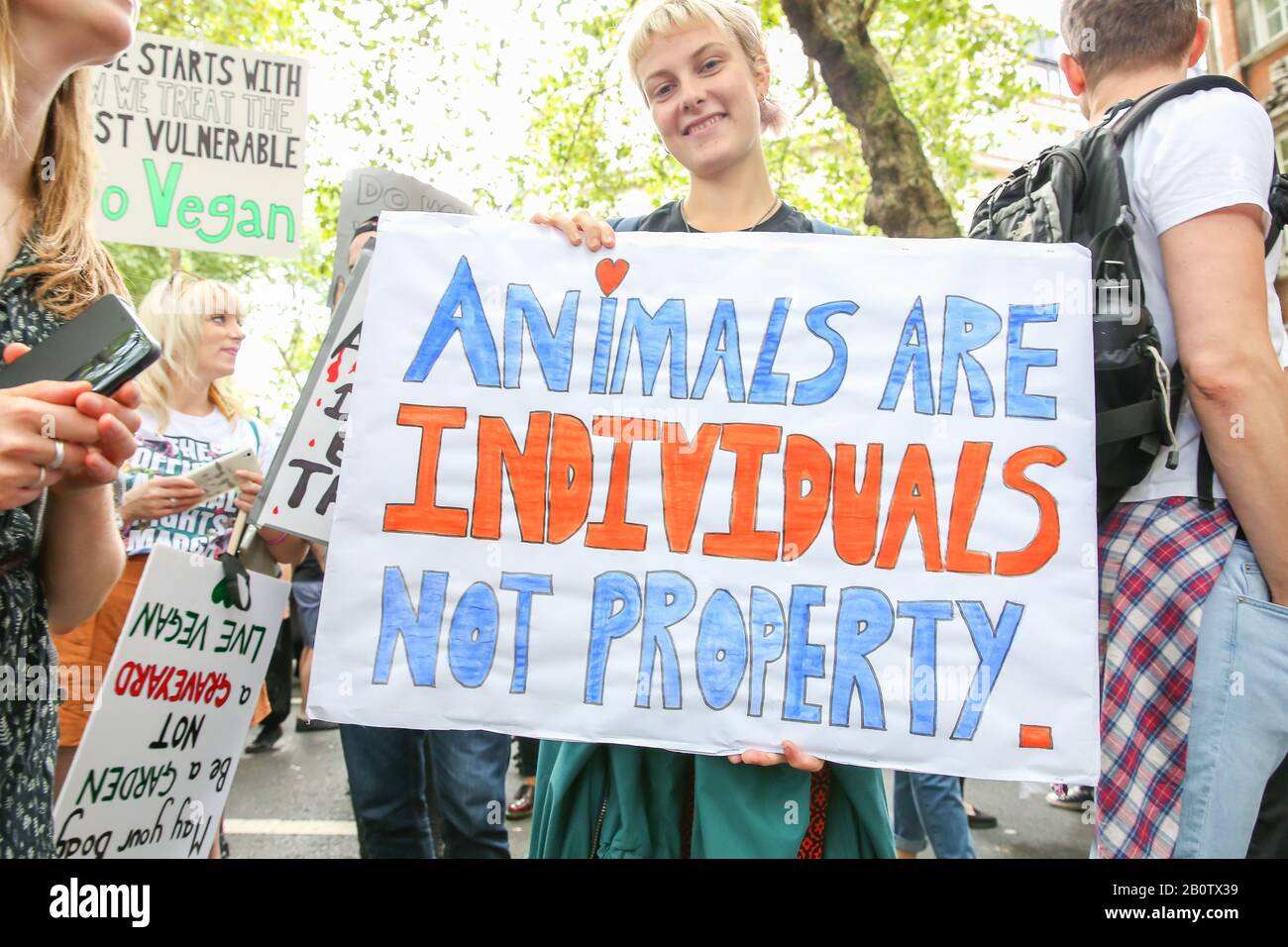 Animal Rights Protest - London 18th August 208 Stock Photo - Alamy
