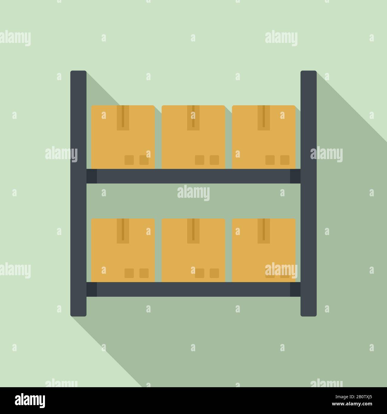 Parcel rack icon. Flat illustration of parcel rack vector icon for web ...