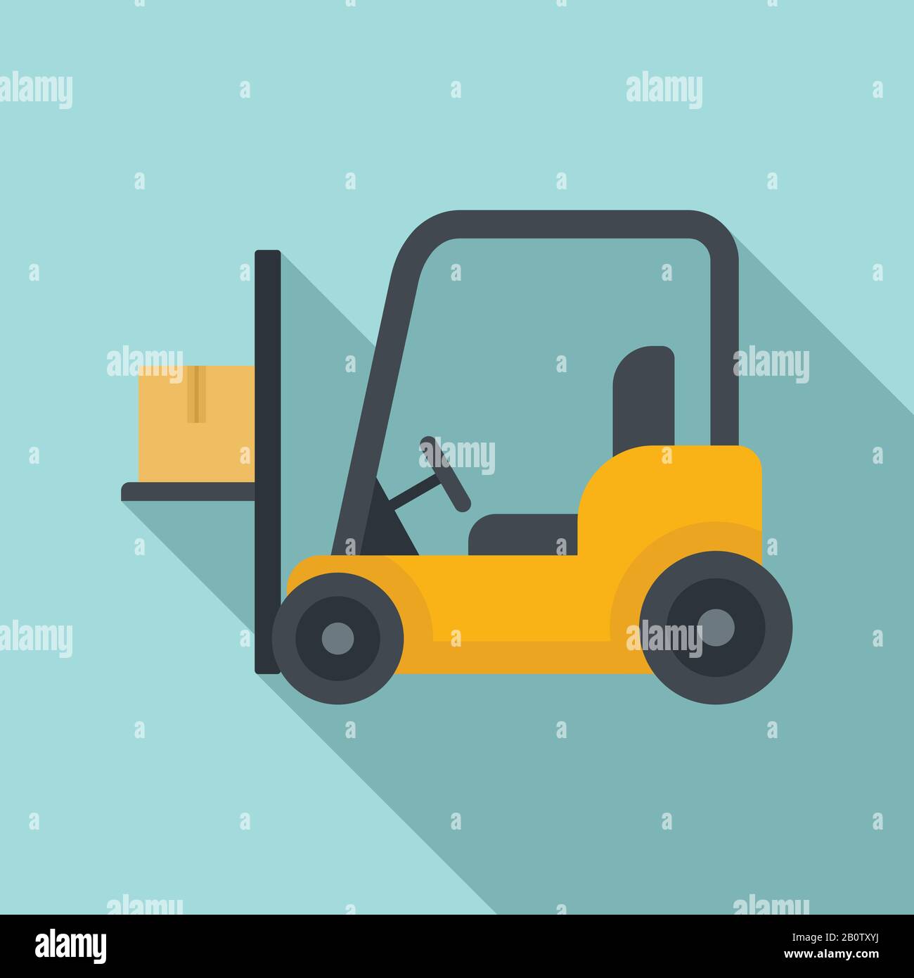 Forklift icon. Flat illustration of forklift vector icon for web design Stock Vector Image & Art ...