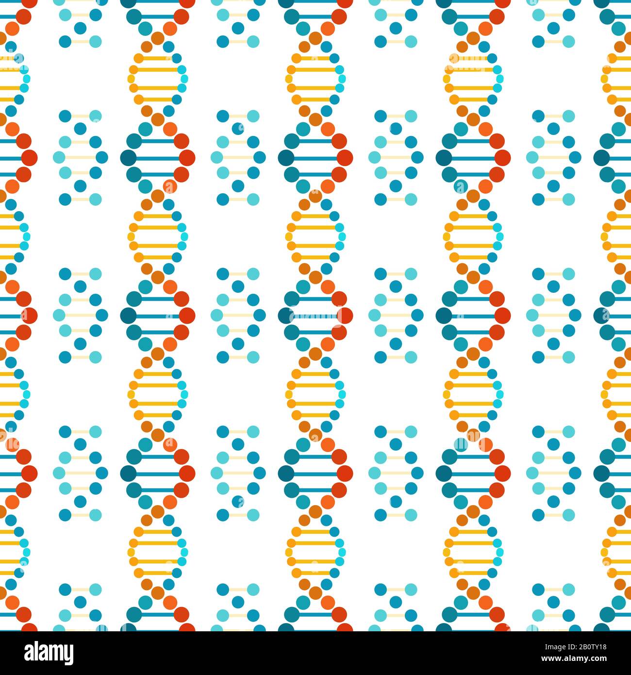 Colorful DNA spiral seamless pattern - genetic, biological or medicinal ...