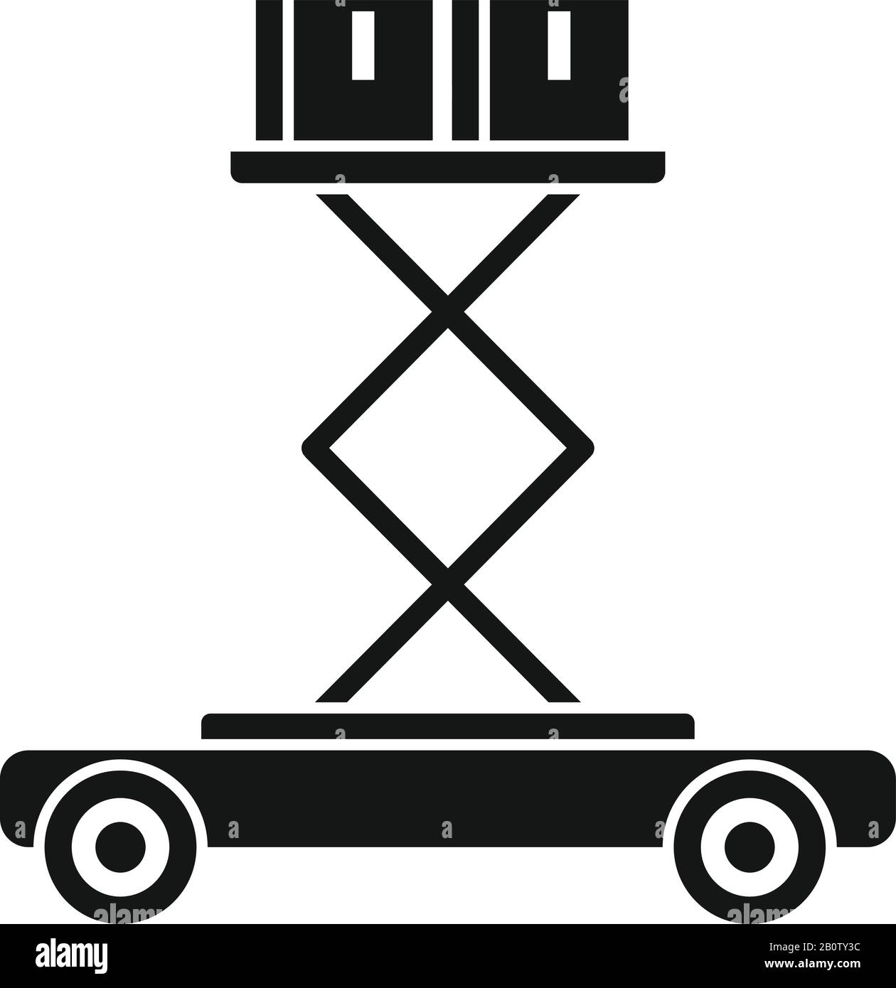 Lift platform icon. Simple illustration of lift platform vector icon ...