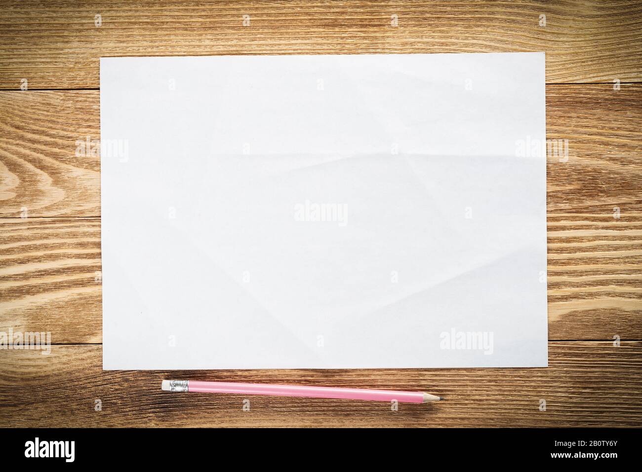 Business workspace with sheet of paper Stock Photo - Alamy