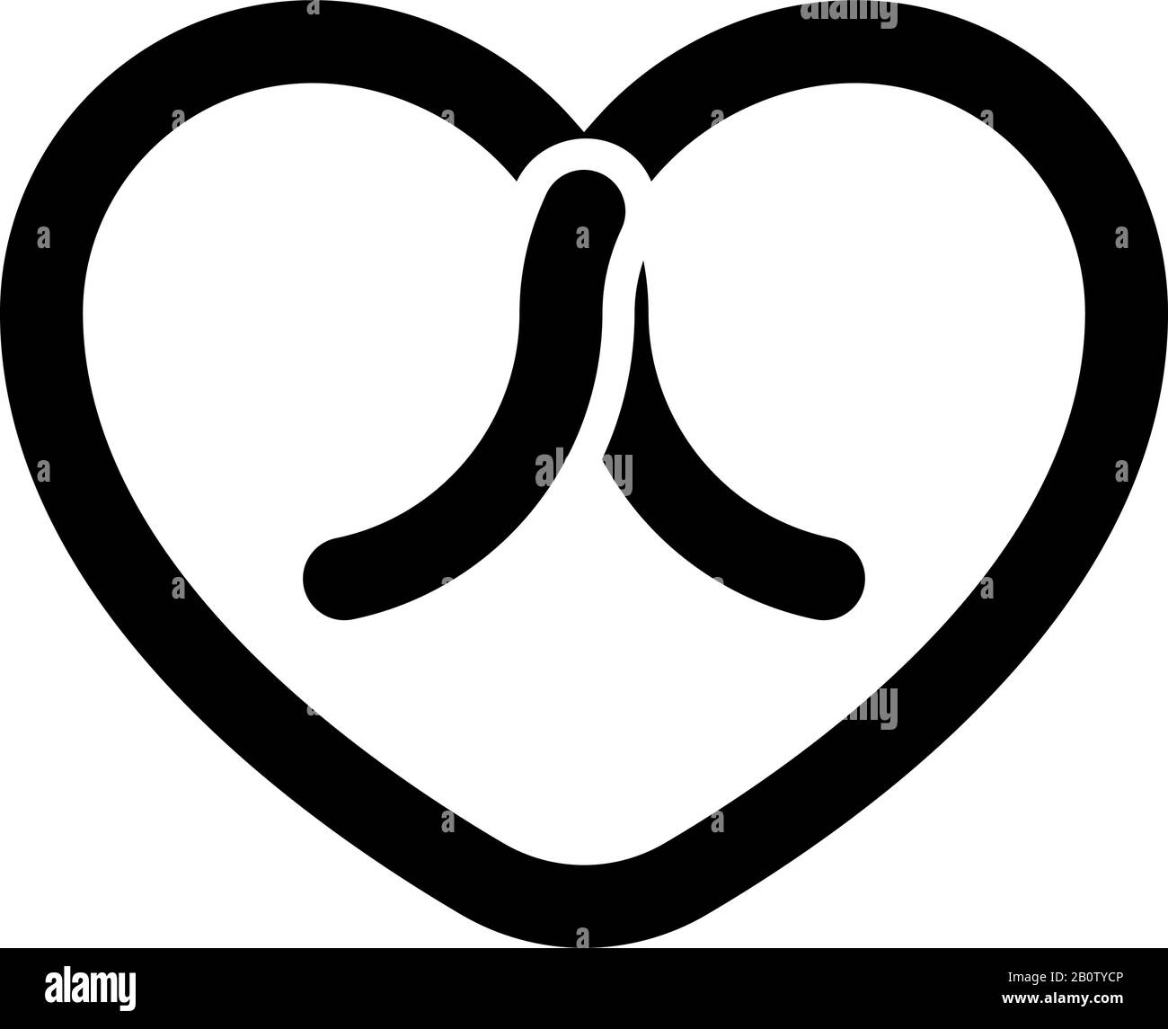 Bow icon flat color Black and White Stock Photos & Images - Alamy