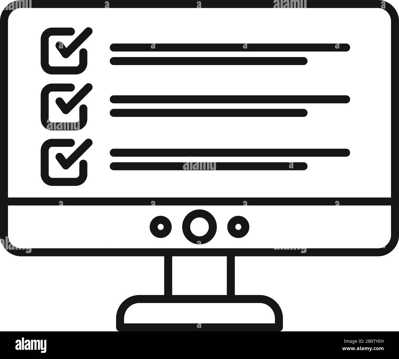 Inventory computer monitor icon. Outline inventory computer monitor ...