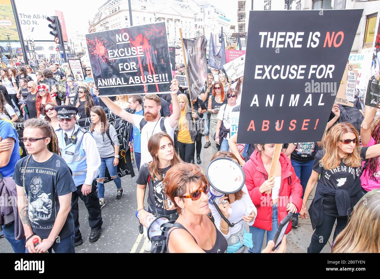 Animal Rights Protest - London 18th August 208 Stock Photo - Alamy