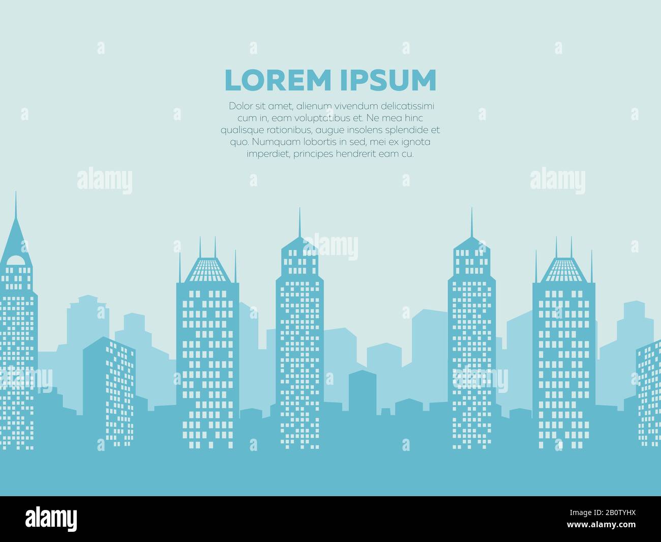 City landscape background - poster with downtown silhouettes ...