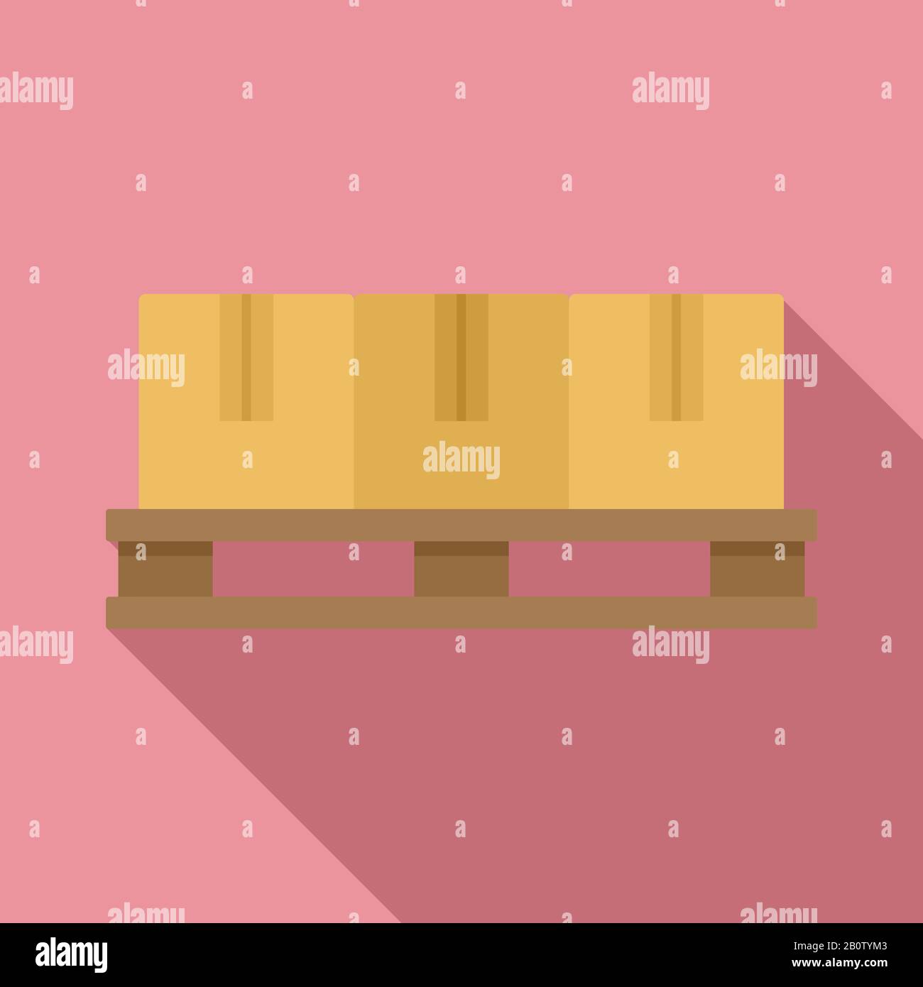 Parcel pallet icon. Flat illustration of parcel pallet vector icon for ...