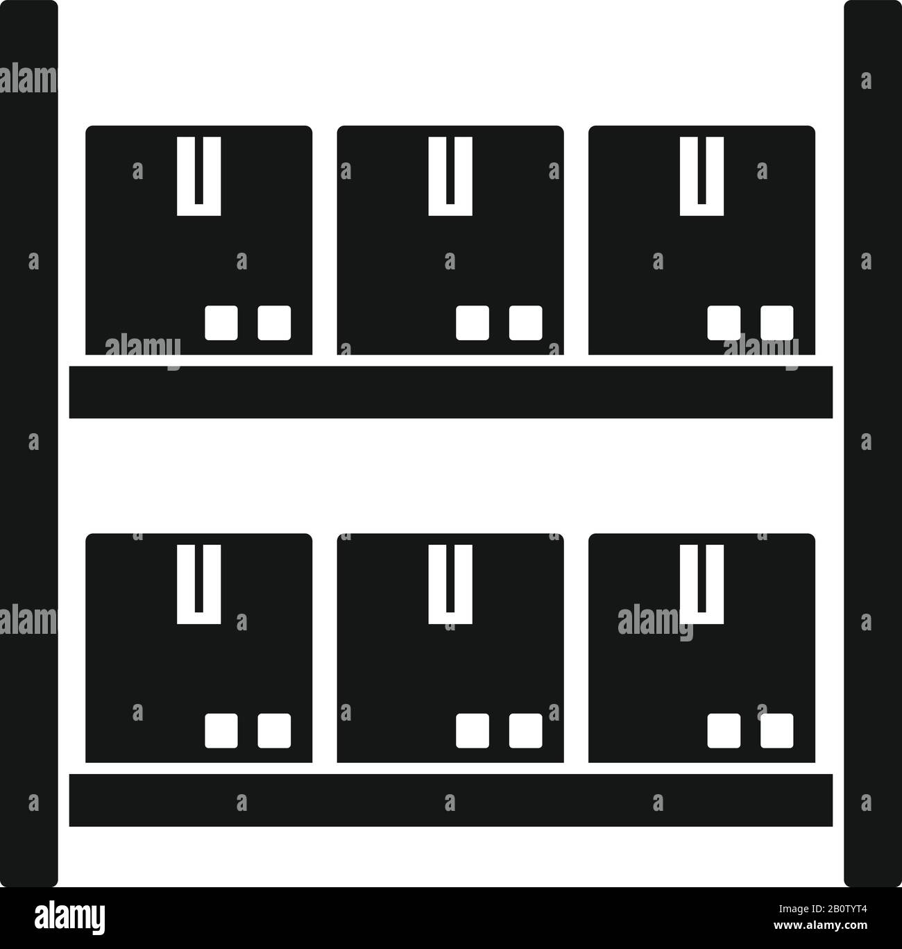 Parcel rack icon. Simple illustration of parcel rack vector icon for ...