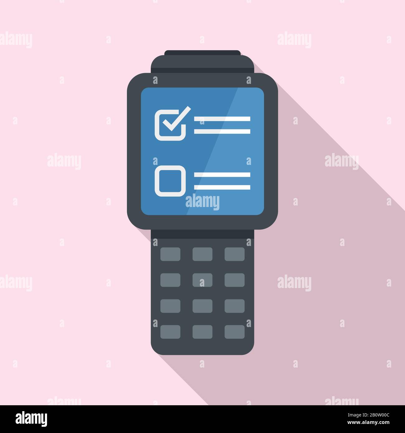 Inventory check device icon. Flat illustration of inventory check ...