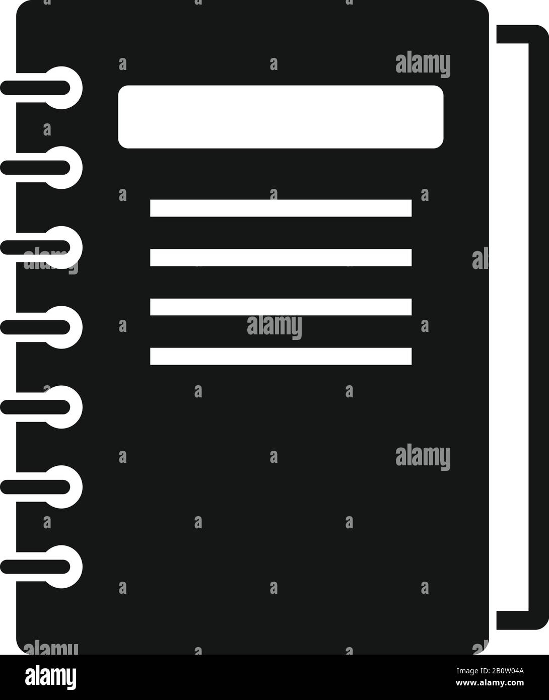 Inventory notebook icon. Simple illustration of inventory notebook ...