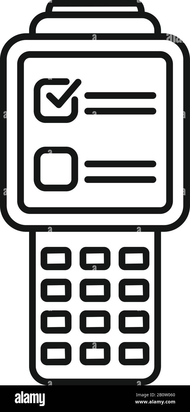 Inventory check device icon. Outline inventory check device vector icon ...