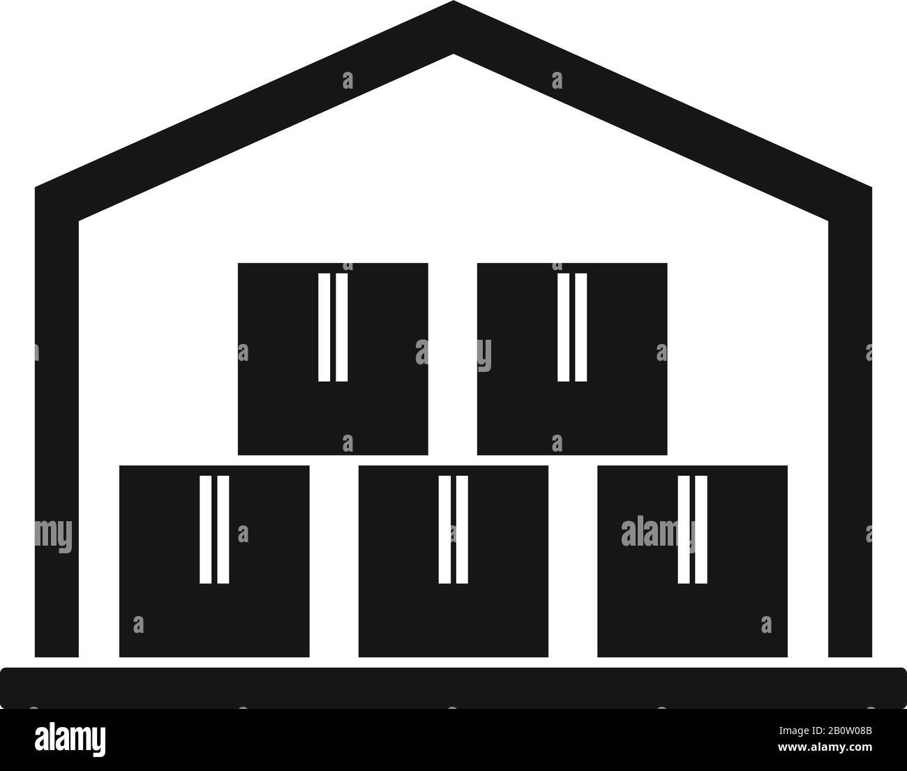 Full warehouse icon. Simple illustration of full warehouse vector icon ...