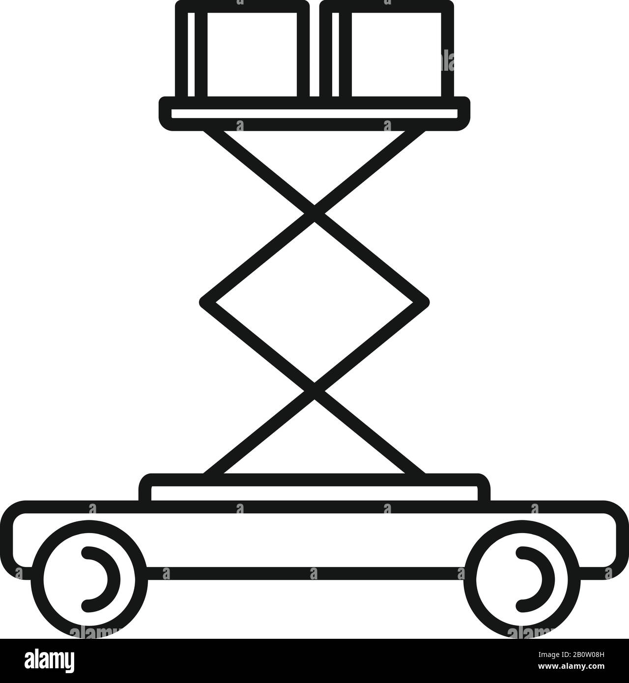 Lift platform icon. Outline lift platform vector icon for web design ...