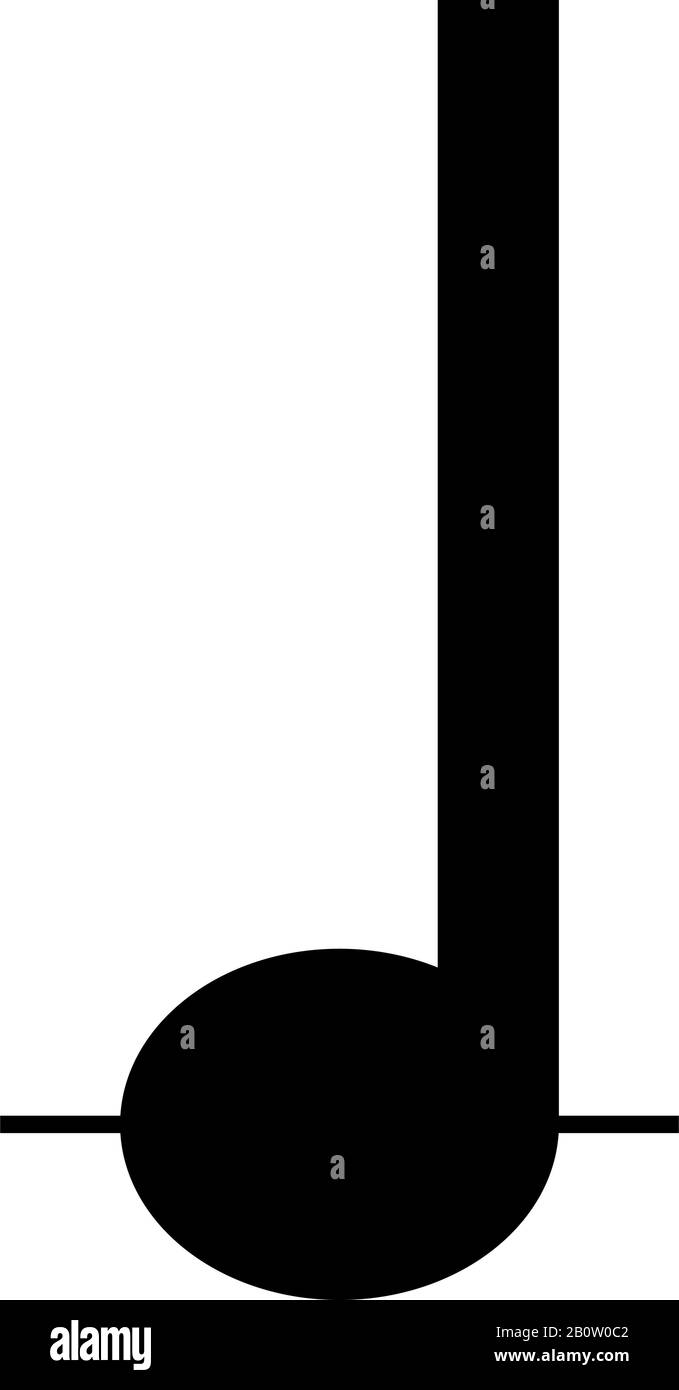 Note to quarter icon black color vector illustration flat style simple ...