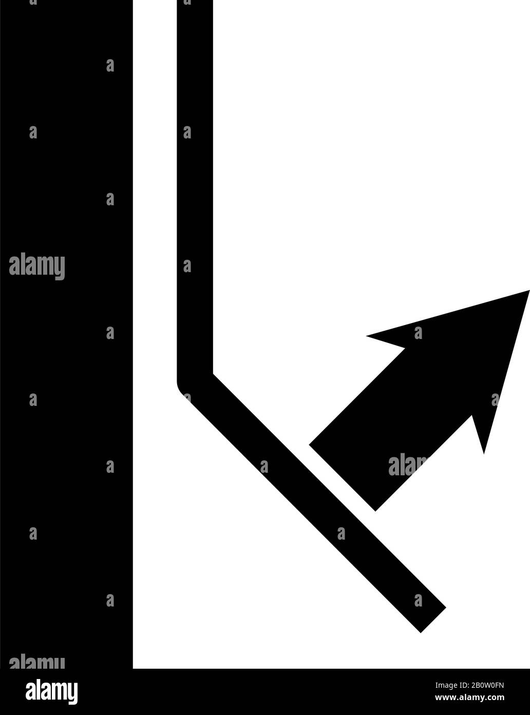 Bottom layer remains on wall Designation on wallpaper symbol icon black ...