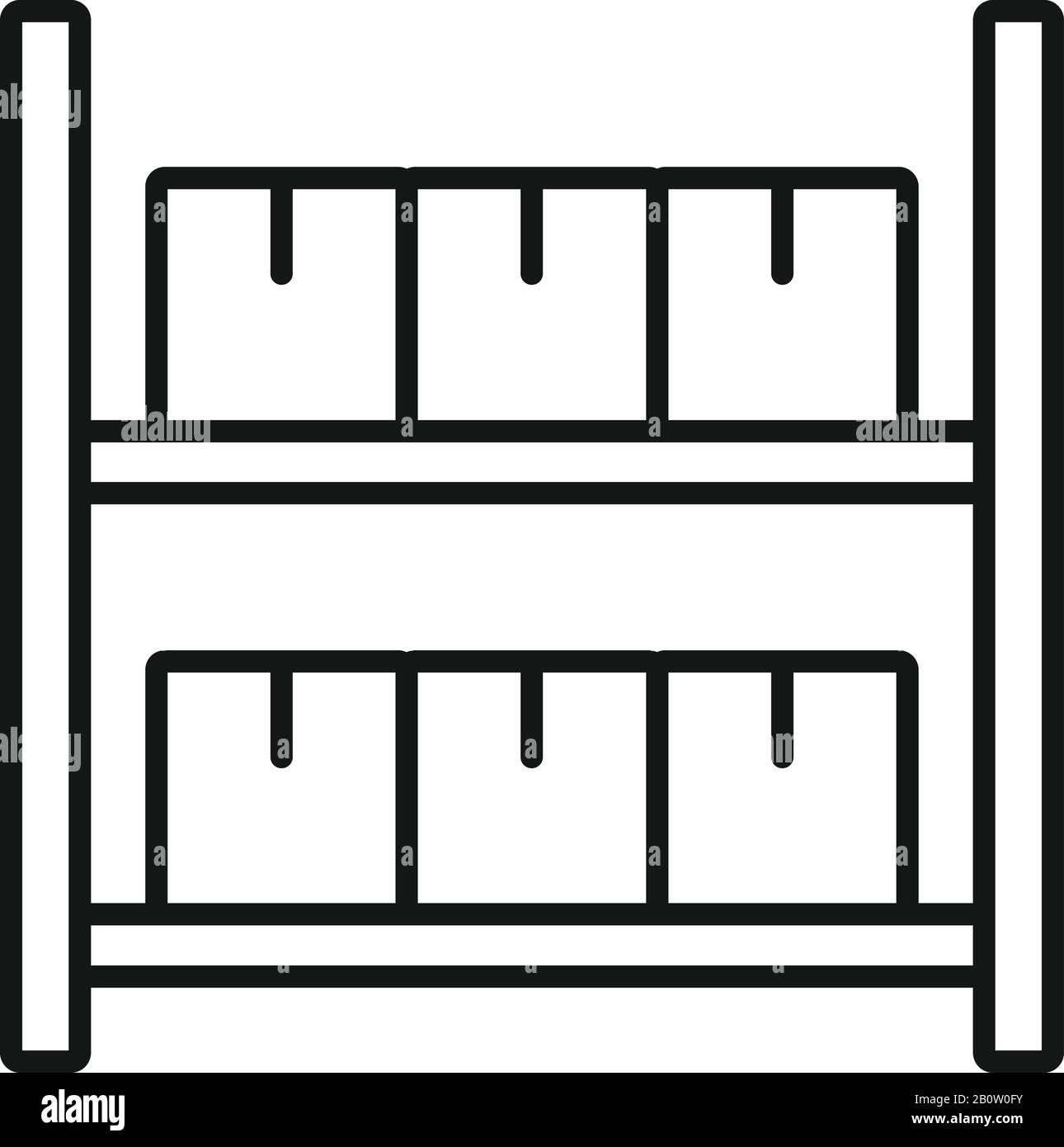 Parcel rack icon. Outline parcel rack vector icon for web design ...