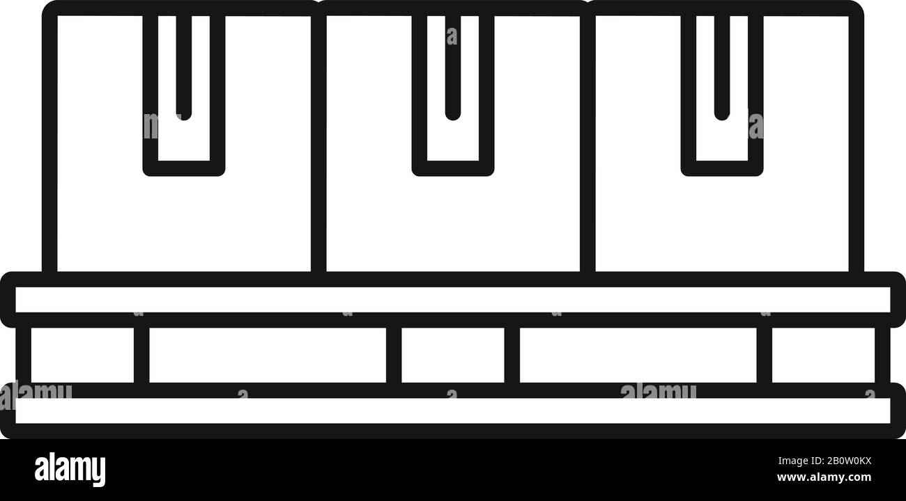 Parcel pallet icon. Outline parcel pallet vector icon for web design ...