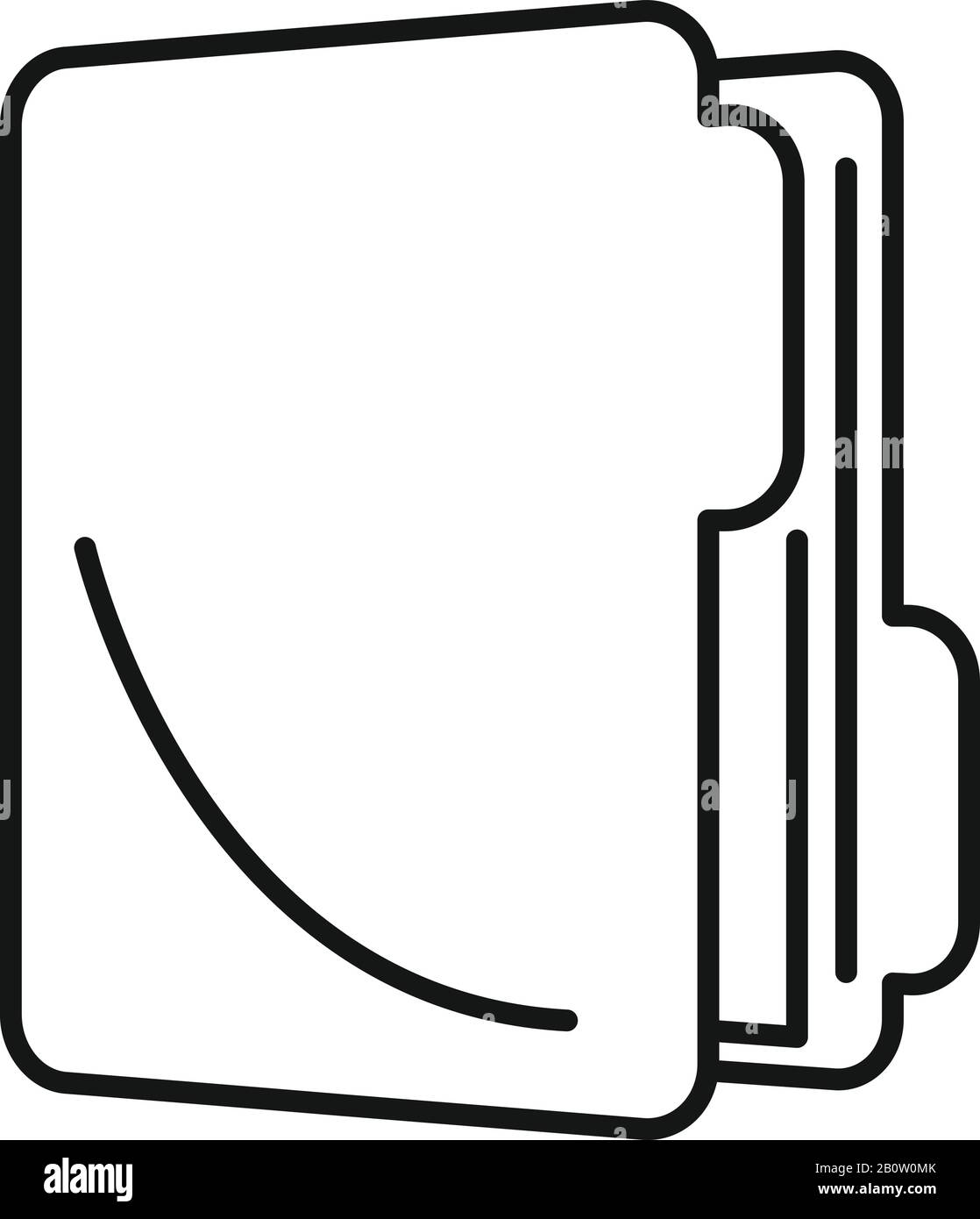 Inventory folder icon. Outline inventory folder vector icon for web design isolated on white ...