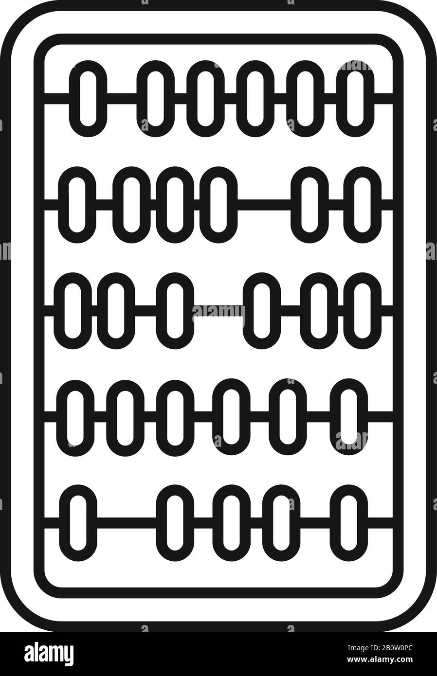 Abacus icon. Outline abacus vector icon for web design isolated on ...