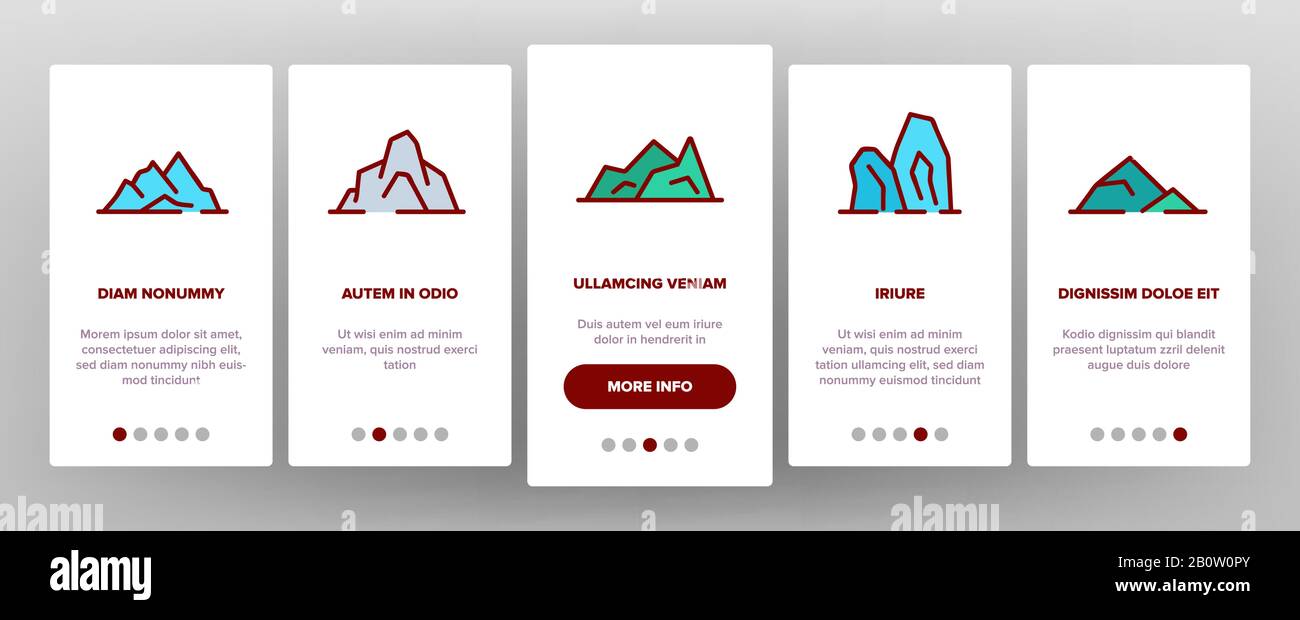 Ridge Onboarding Icons Set Vector Stock Vector Image & Art - Alamy