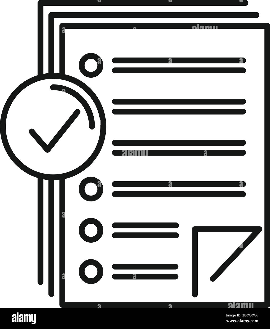 Approved inventory papers icon. Outline approved inventory papers ...
