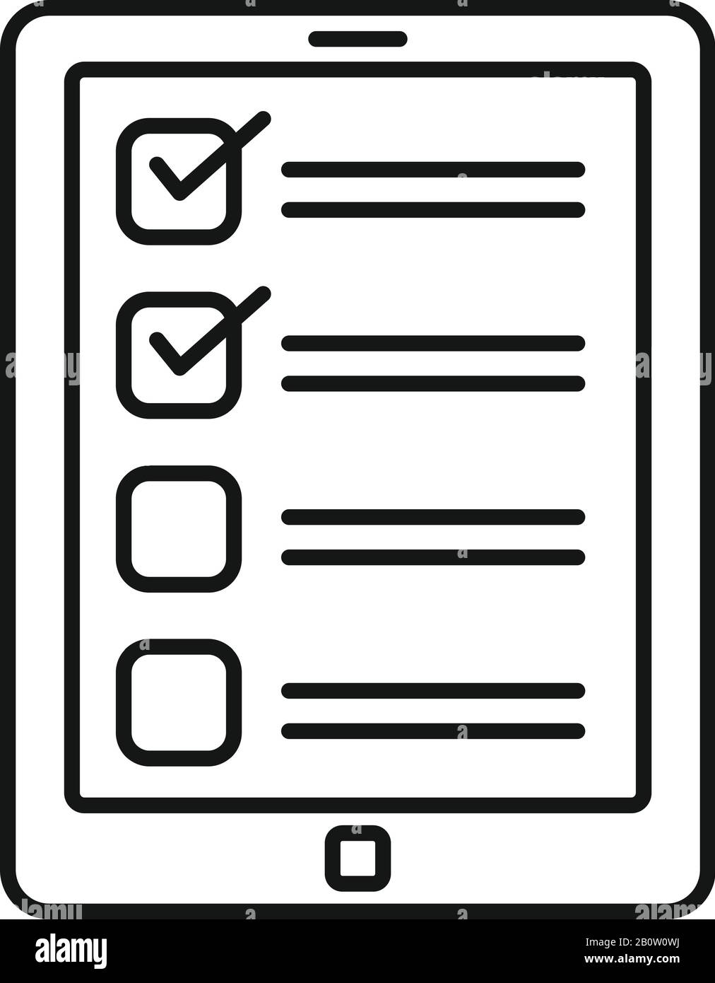 Inventory tablet icon. Outline inventory tablet vector icon for web ...