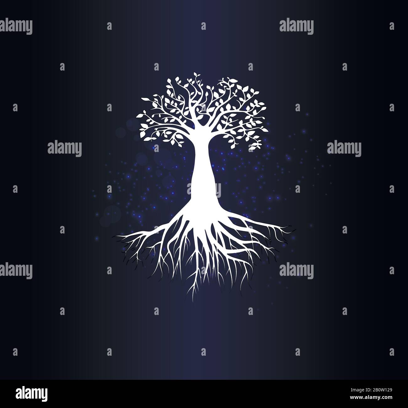 Life tree close-up vector template on gradient background Stock Vector ...