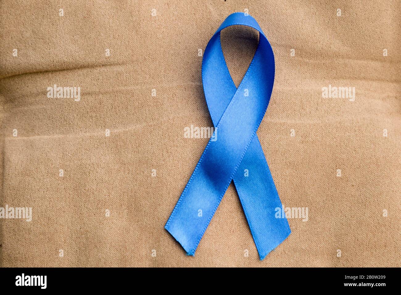 Blue ribbon awareness Stock Photo - Alamy