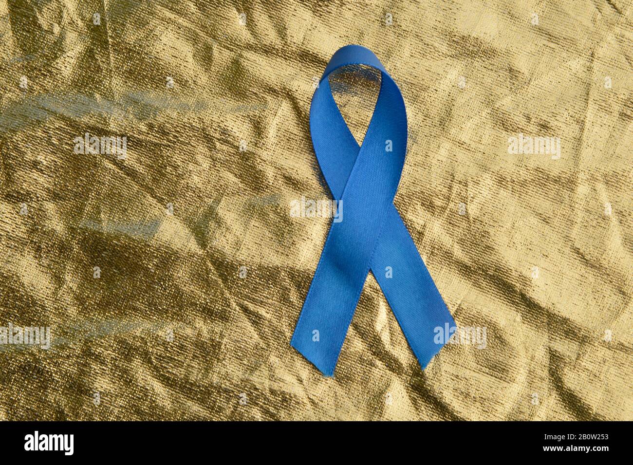 Blue ribbon awareness Stock Photo - Alamy