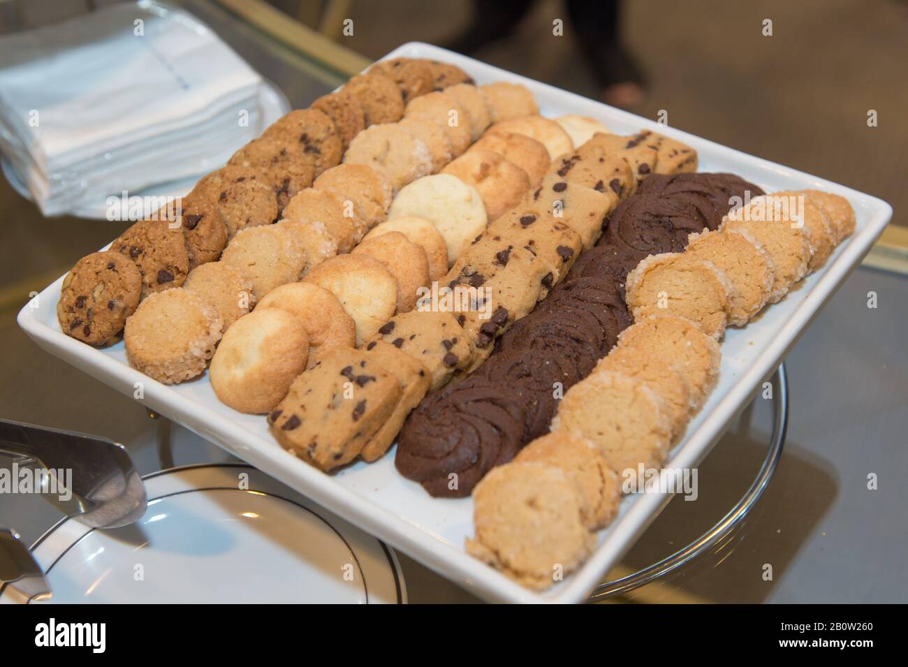 Plate with pieces of buttery biscuit Stock Photo - Alamy