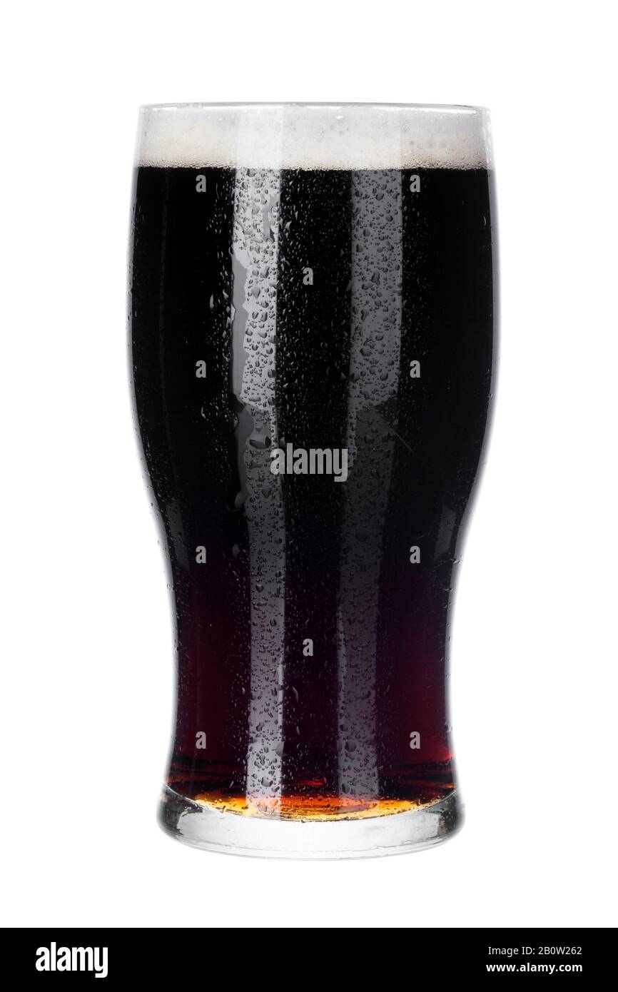 Single glass of beer close up isolated on white background Stock Photo ...