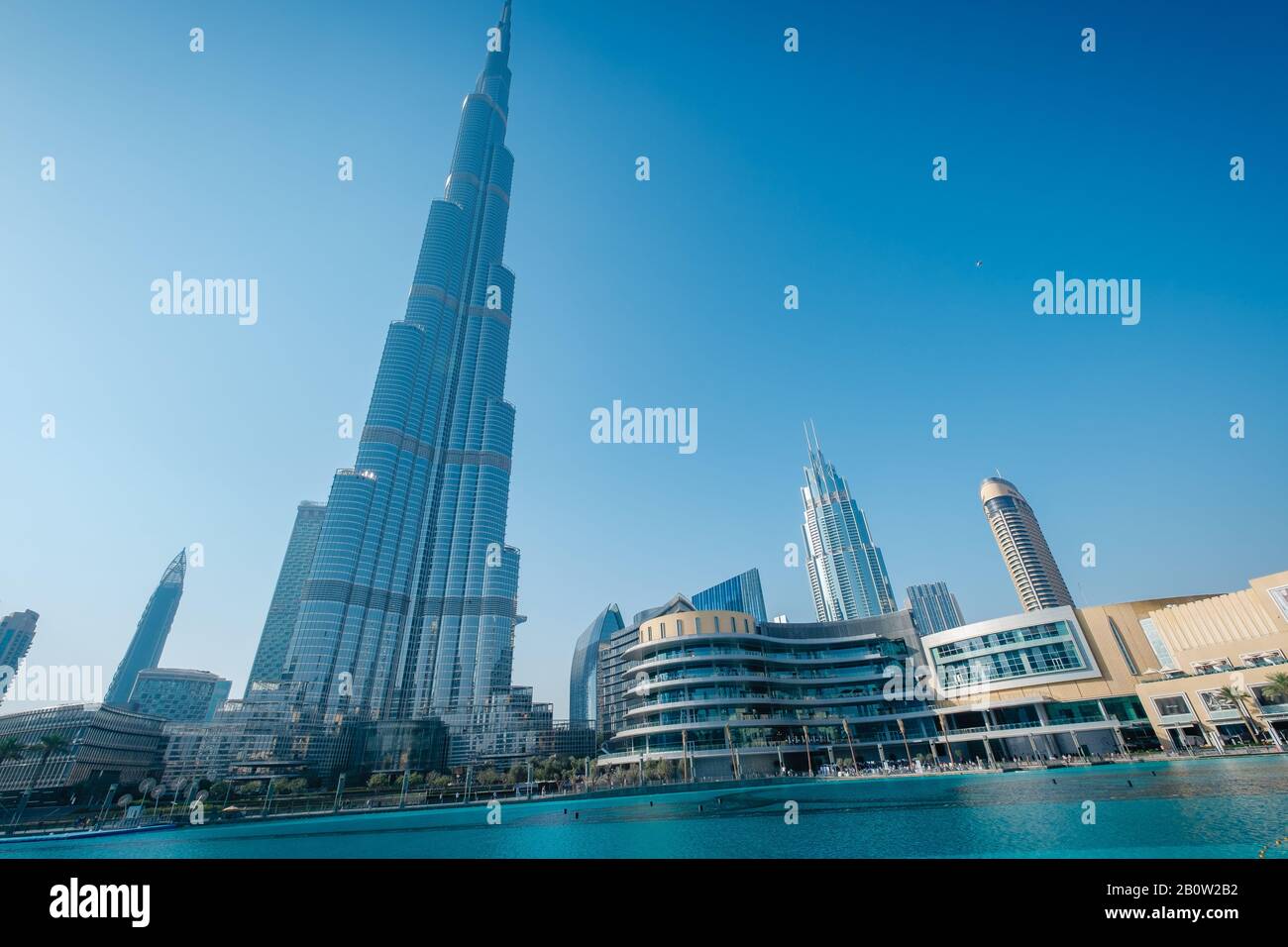 DUBAI, UAE - MARCH 8, 20177: Burj Khalifa building in Dubai. It is the ...