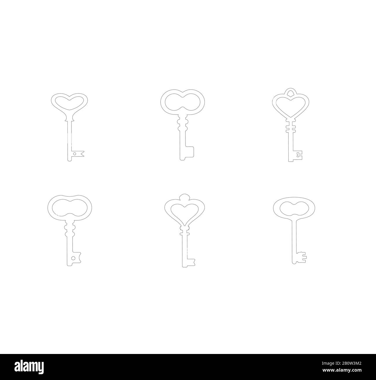 Vintage keys collection flat icon Stock Vector Image & Art - Alamy