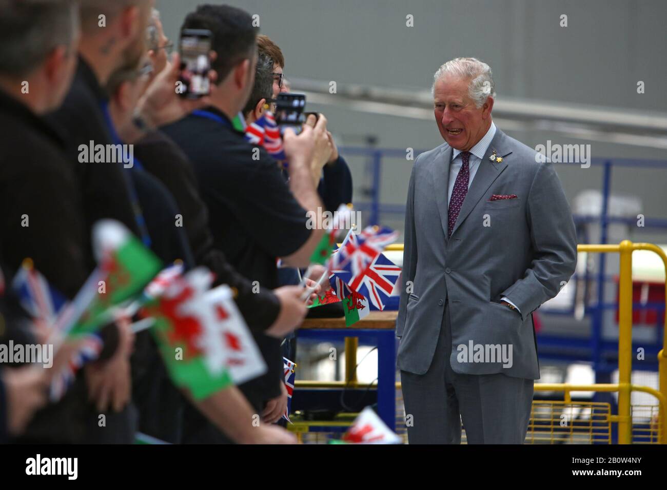 The Prince of Wales meets BA staff members during a visit to the ...