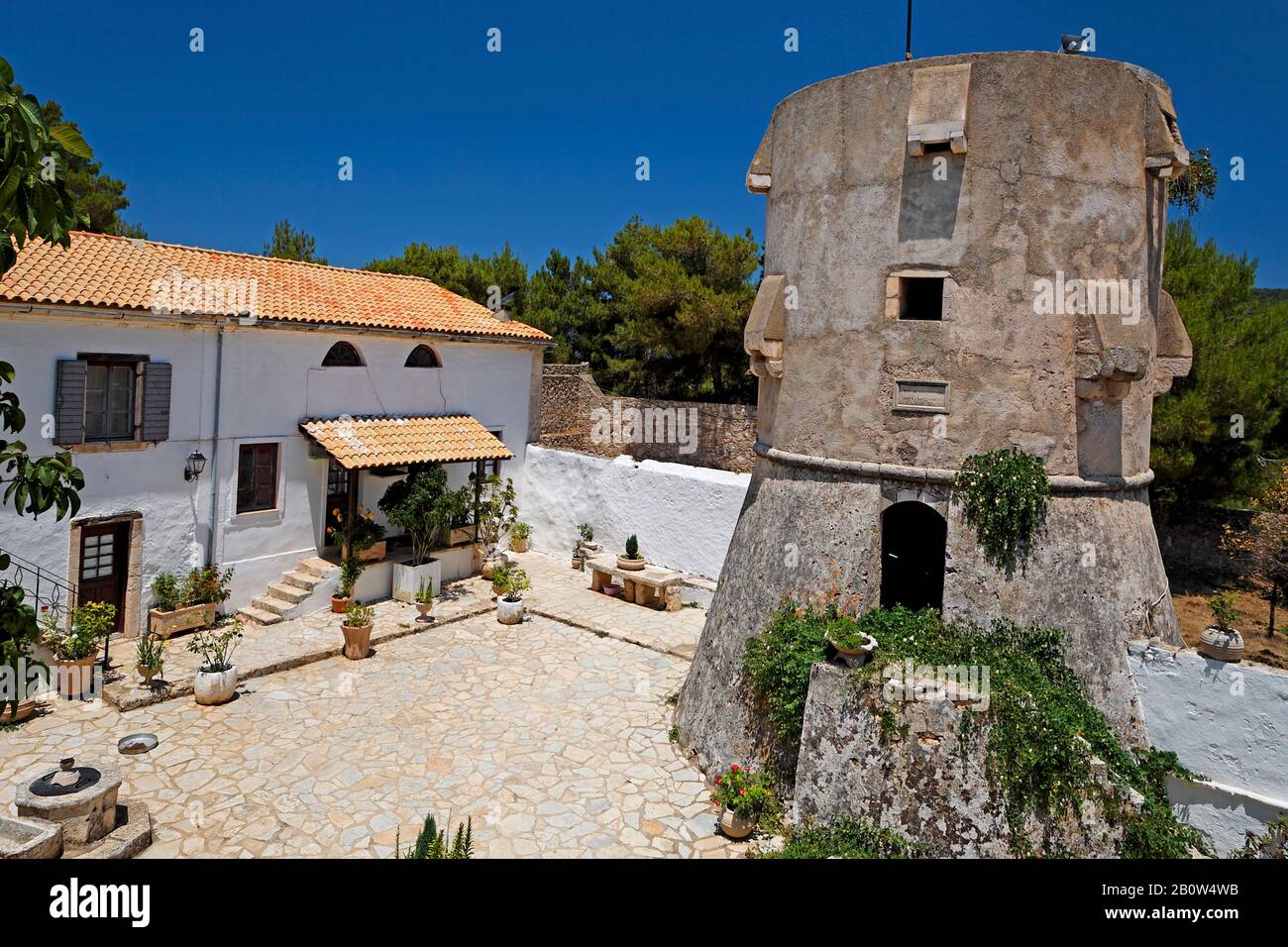 Monastery of Agios Georgios Krimnon, Navagio, Zakynthos island, Greece ...