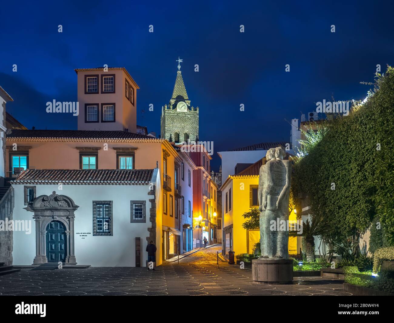 Funchal at night, Madeira Stock Photo - Alamy