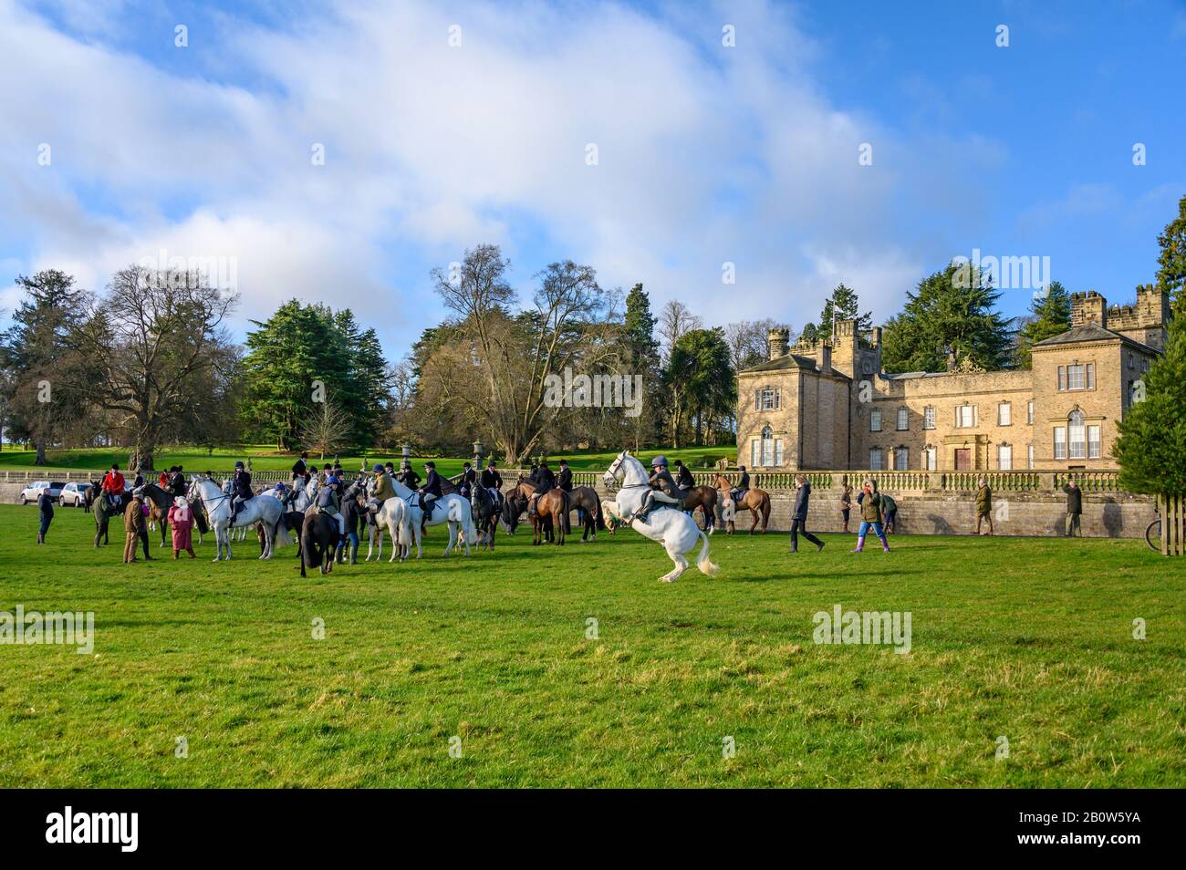 Aske Hall, Richmond, North Yorkshire, UK - February 08, 2020: Horse ...