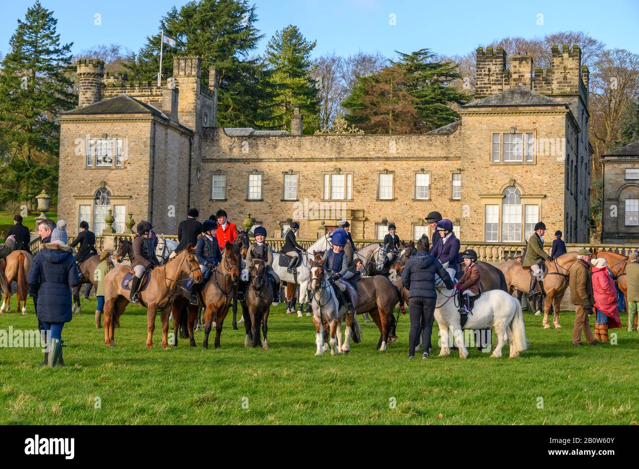 Aske Hall, Richmond, North Yorkshire, UK - February 08, 2020: Very ...