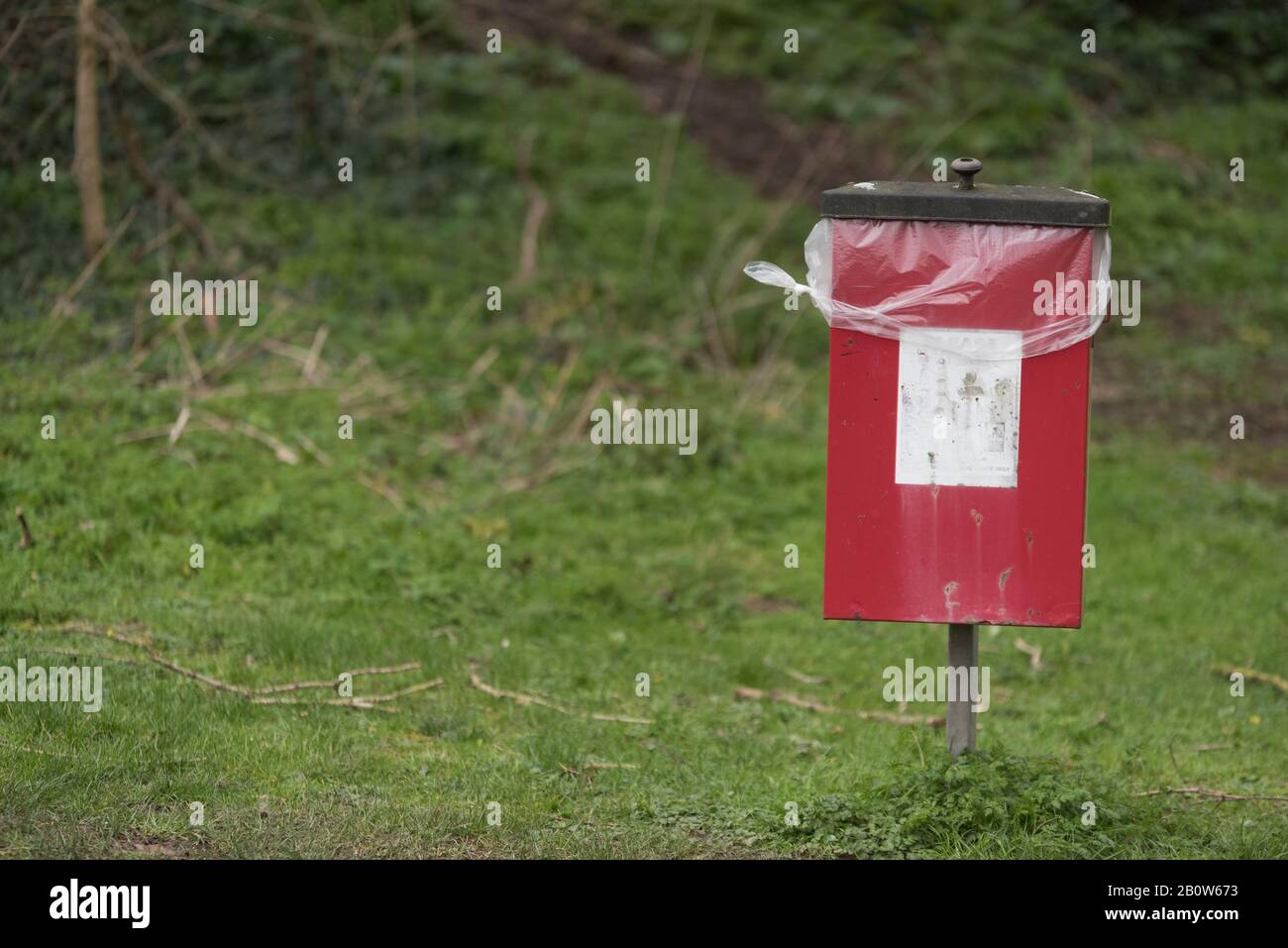 rural bin in park for waste Stock Photo - Alamy