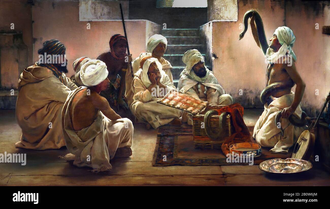 The Snake Charmer 1896 by Salvador Viniegra y lasso de la vega (1862 ...