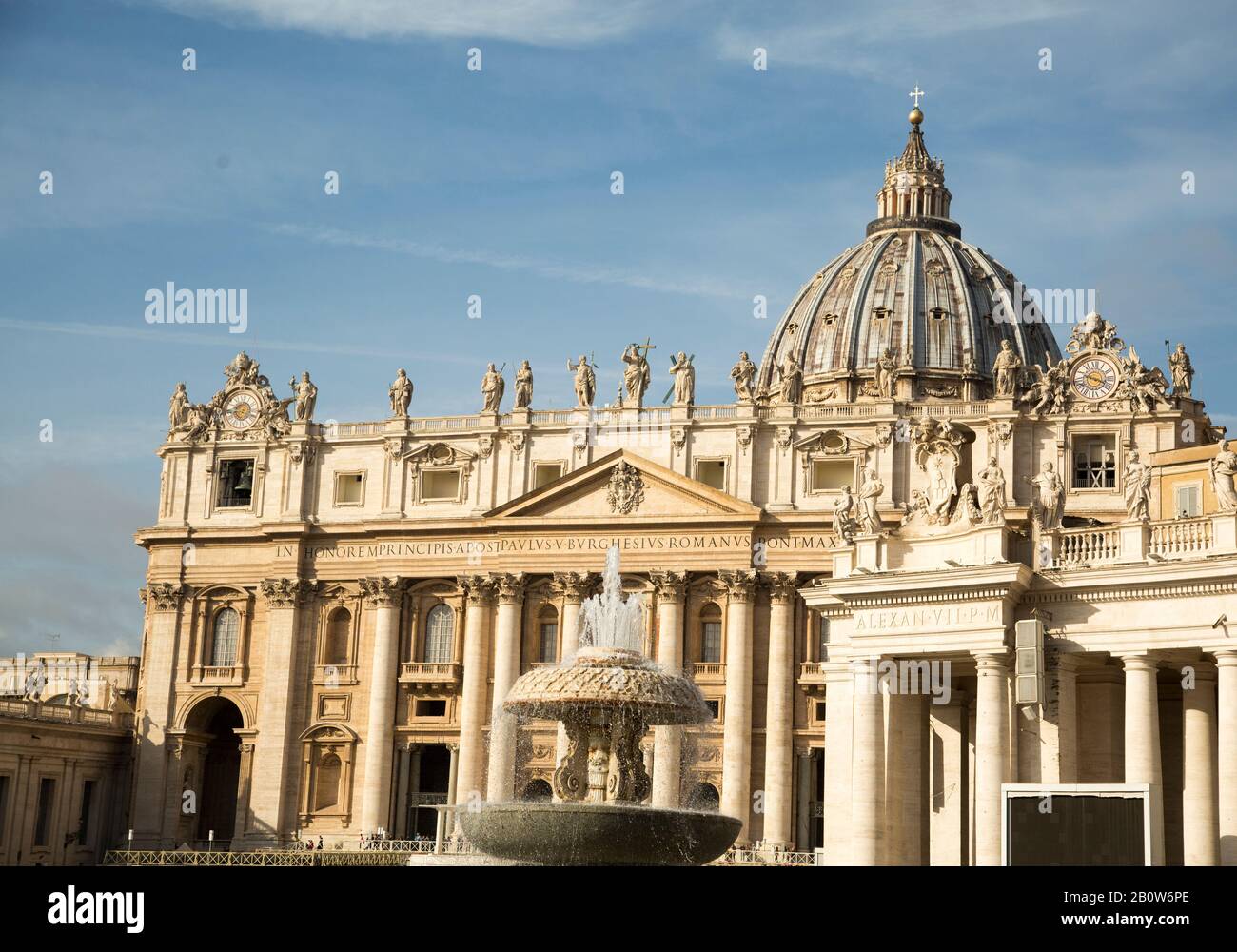 Saint Peter basilica in Rome, horizontal image Stock Photo - Alamy